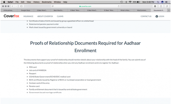 Requisite information on Aadhar Card Services - Gstsuvidhakendra